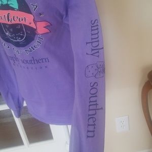 Simply Southern | Tops | Purple Simply Souther Preppy Tee S | Poshmark